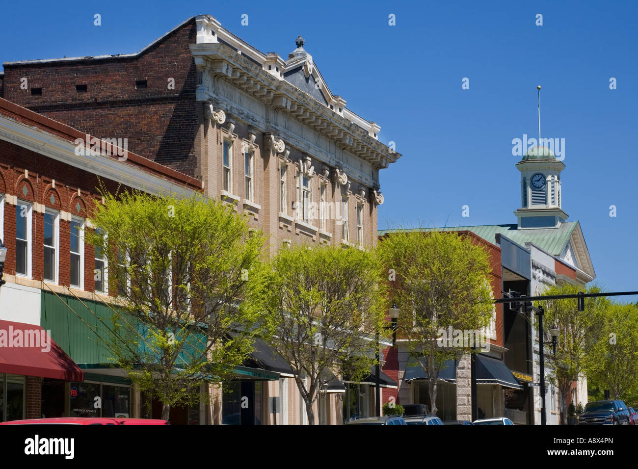 Historic Main Street Lexington barbecue center of North Carolina Stock ...