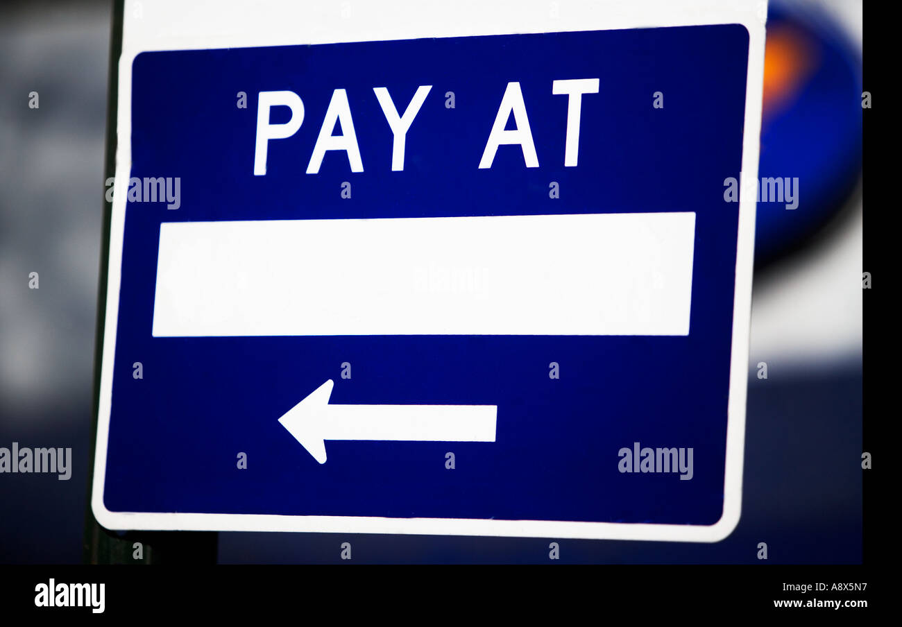 PAY AT METER SIGN Stock Photo - Alamy