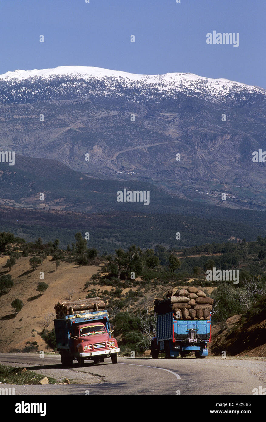South Morocco scene on the Atlas mountains Stock Photo - Alamy