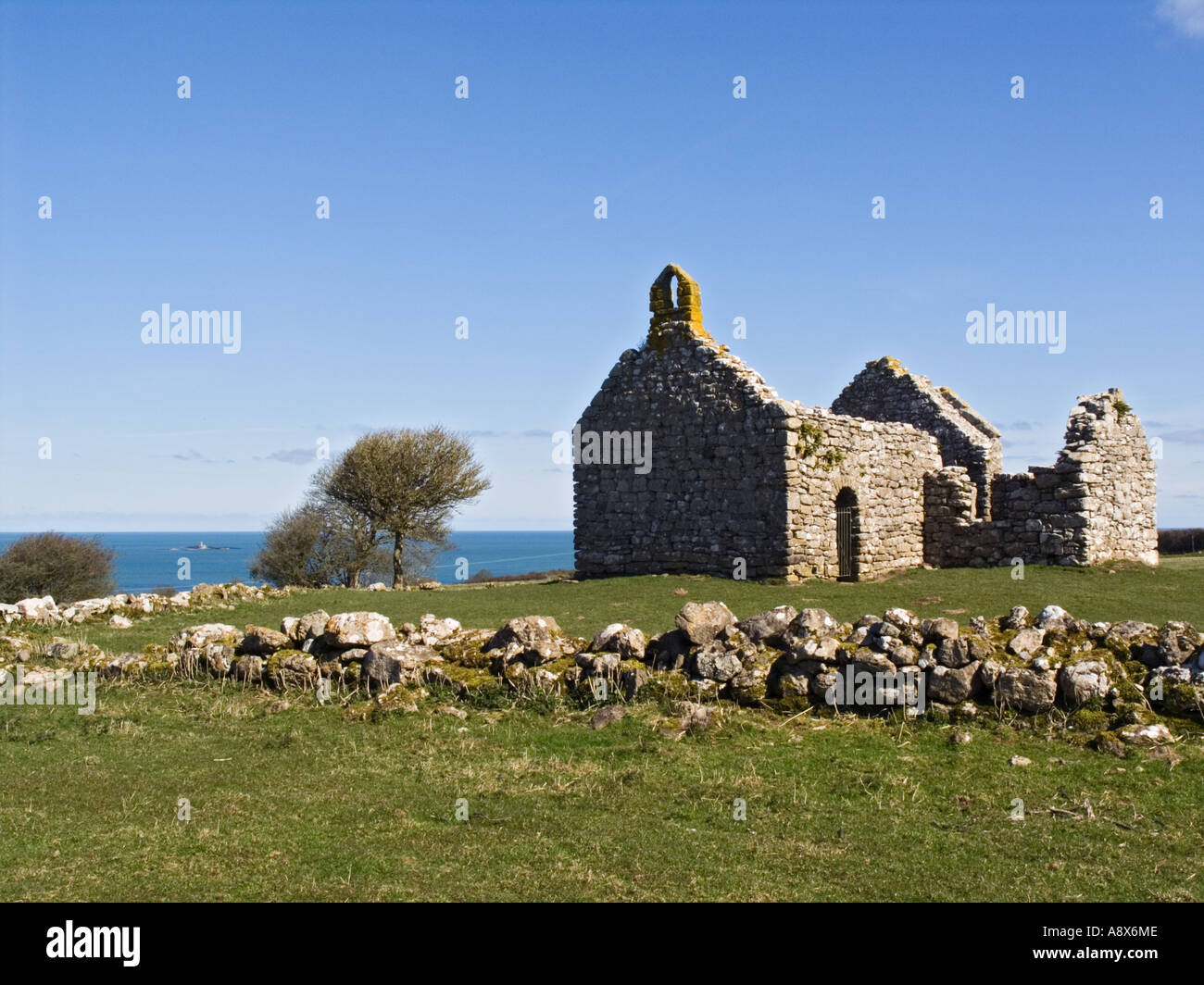 Old lligwy chapel hi-res stock photography and images - Alamy
