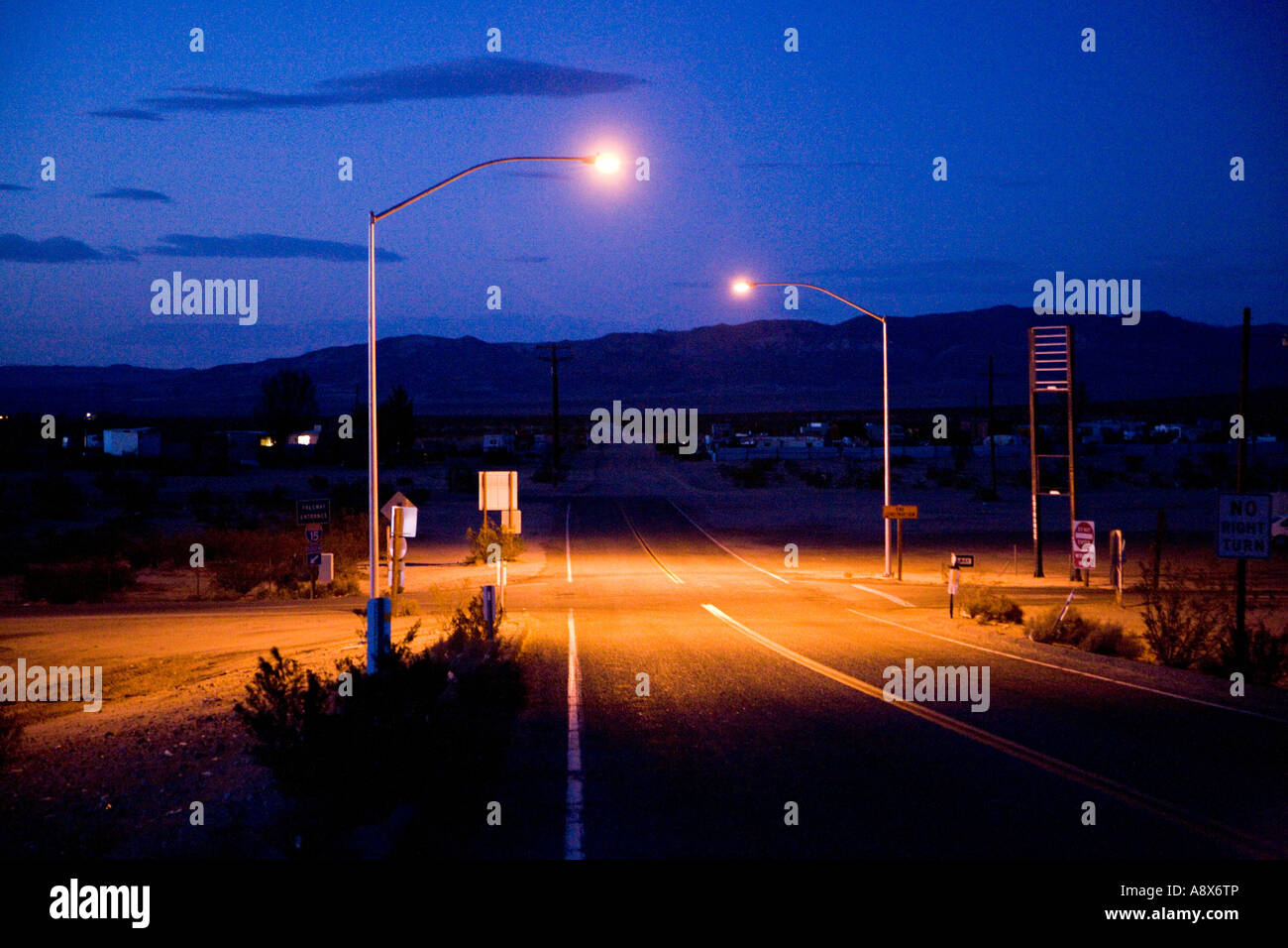 An on ramp to the 15 Freeway in Barstow California United States of ...