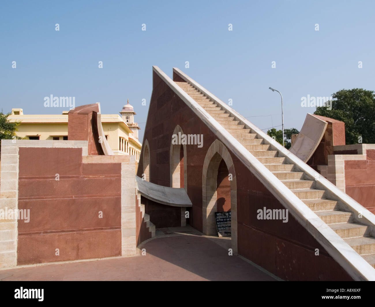 Small Samrat Yantra at Jantar Mantar Observatory sundial. Jaipur ...