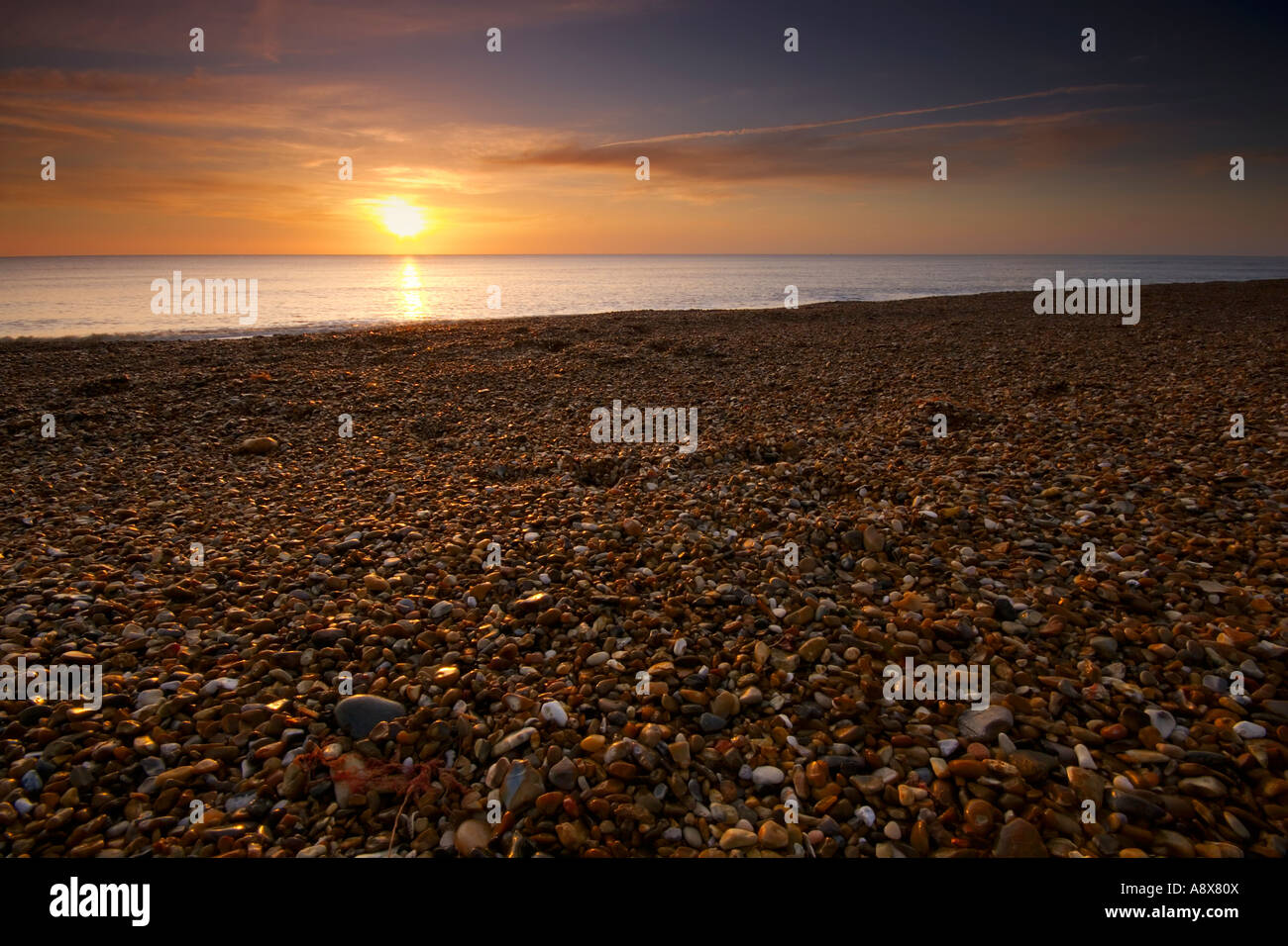 Another dawn over a Suffolk beach Stock Photo - Alamy