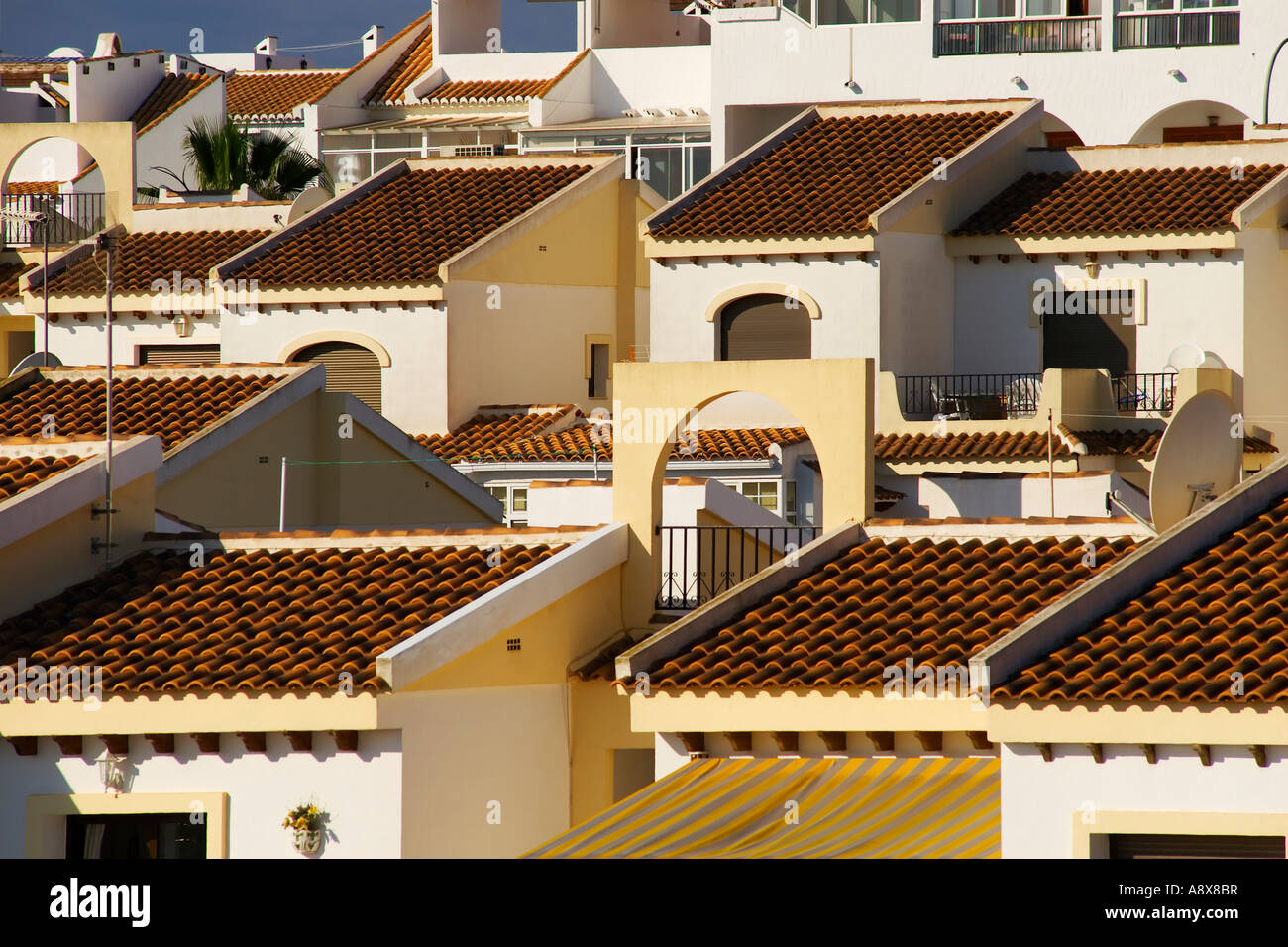 Roofs of Spainish Houses Stock Photo - Alamy