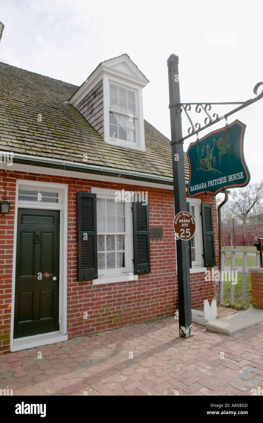 Barbara Fritchie house Frederick Maryland Stock Photo - Alamy