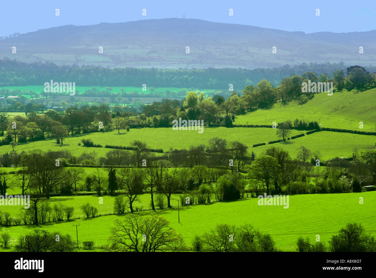 shropshire hills cardington midlands england uk Stock Photo - Alamy