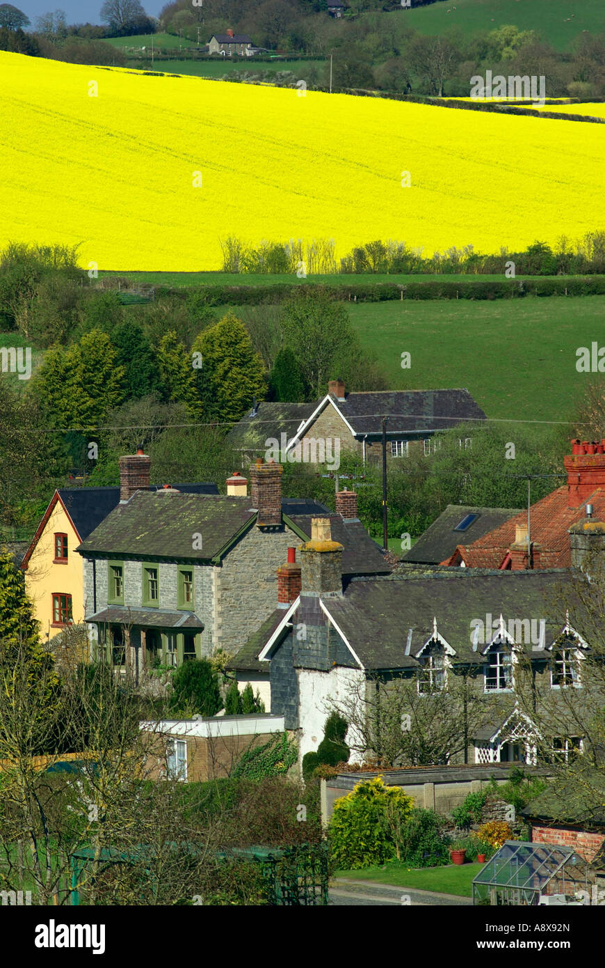 clun village shropshire midlands uk england Stock Photo - Alamy