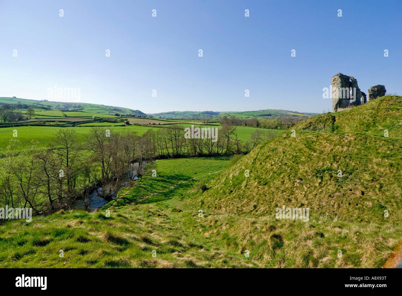clun castle shropshire Stock Photo - Alamy