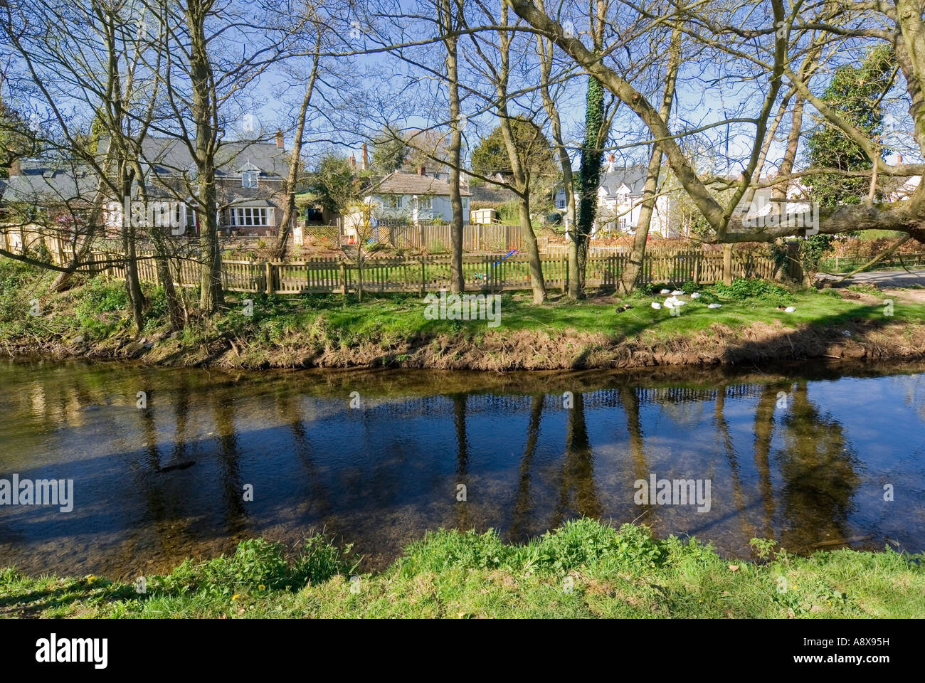 river clun clun village shropshire the midlands england uk Stock Photo ...
