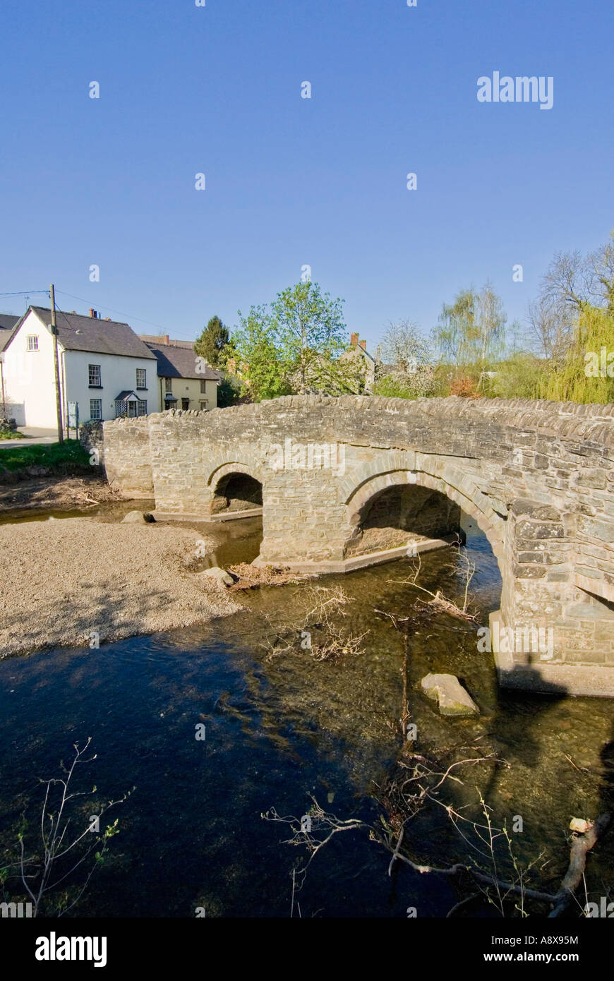 river clun clun village shropshire the midlands england uk Stock Photo ...