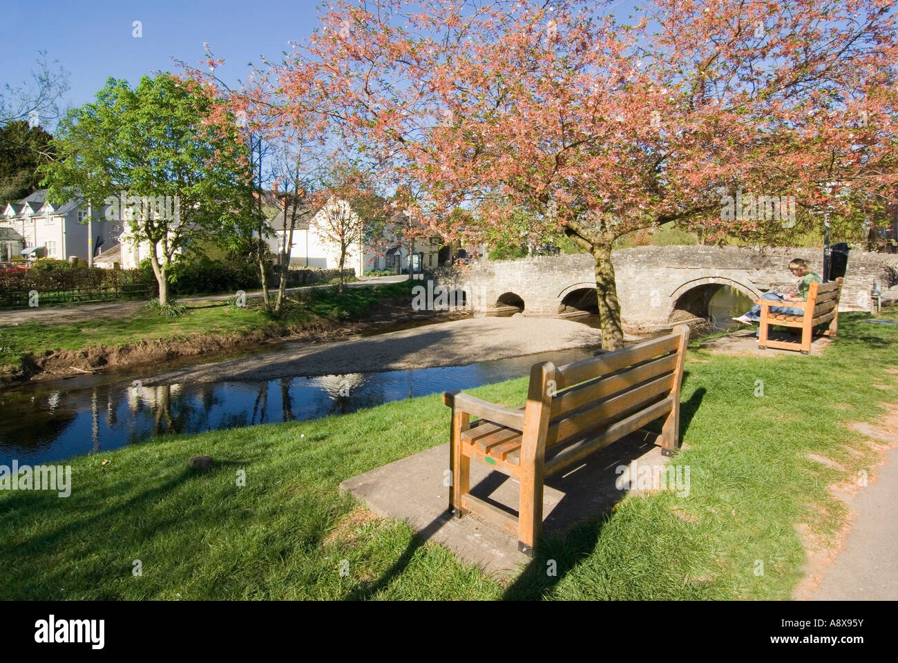 river clun clun village shropshire the midlands england uk Stock Photo ...