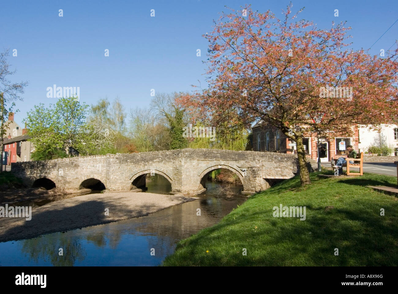 river clun clun village shropshire the midlands england uk Stock Photo ...