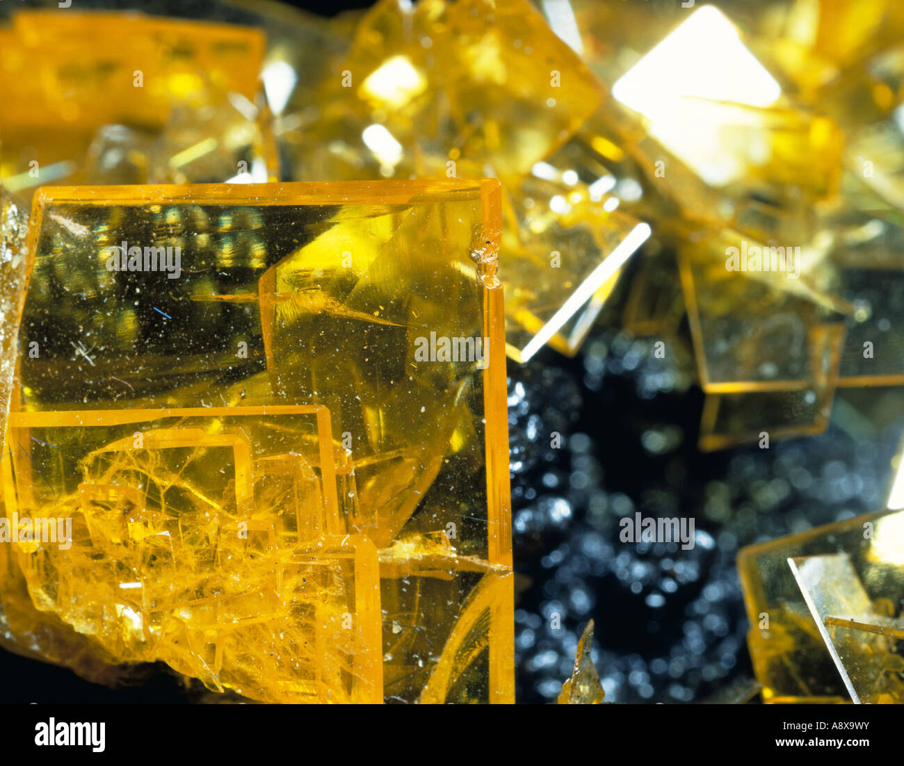 Wulfenite lead molybdate mineral hi-res stock photography and images ...