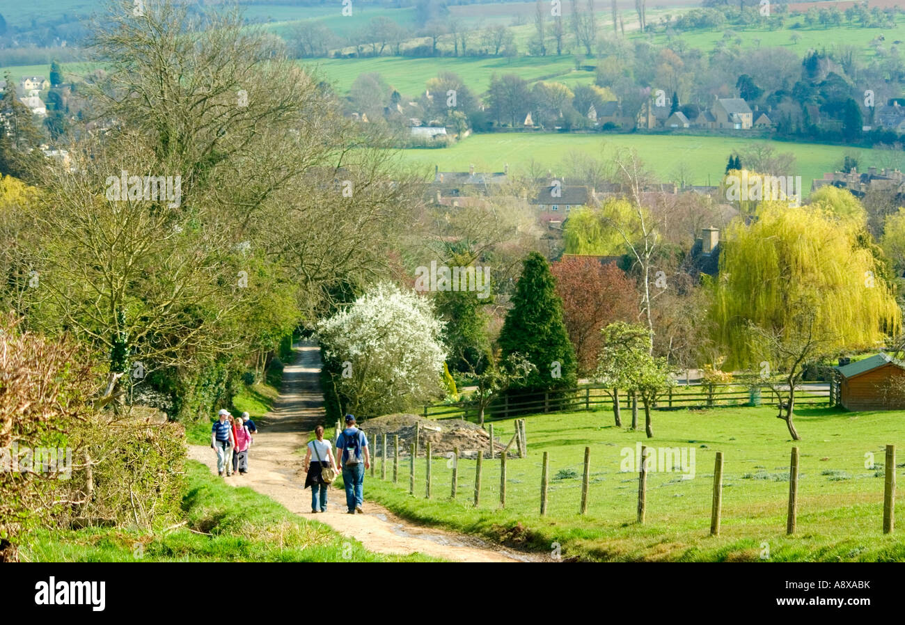 cotswold way long distance footpath chipping camden cotswolds Stock ...