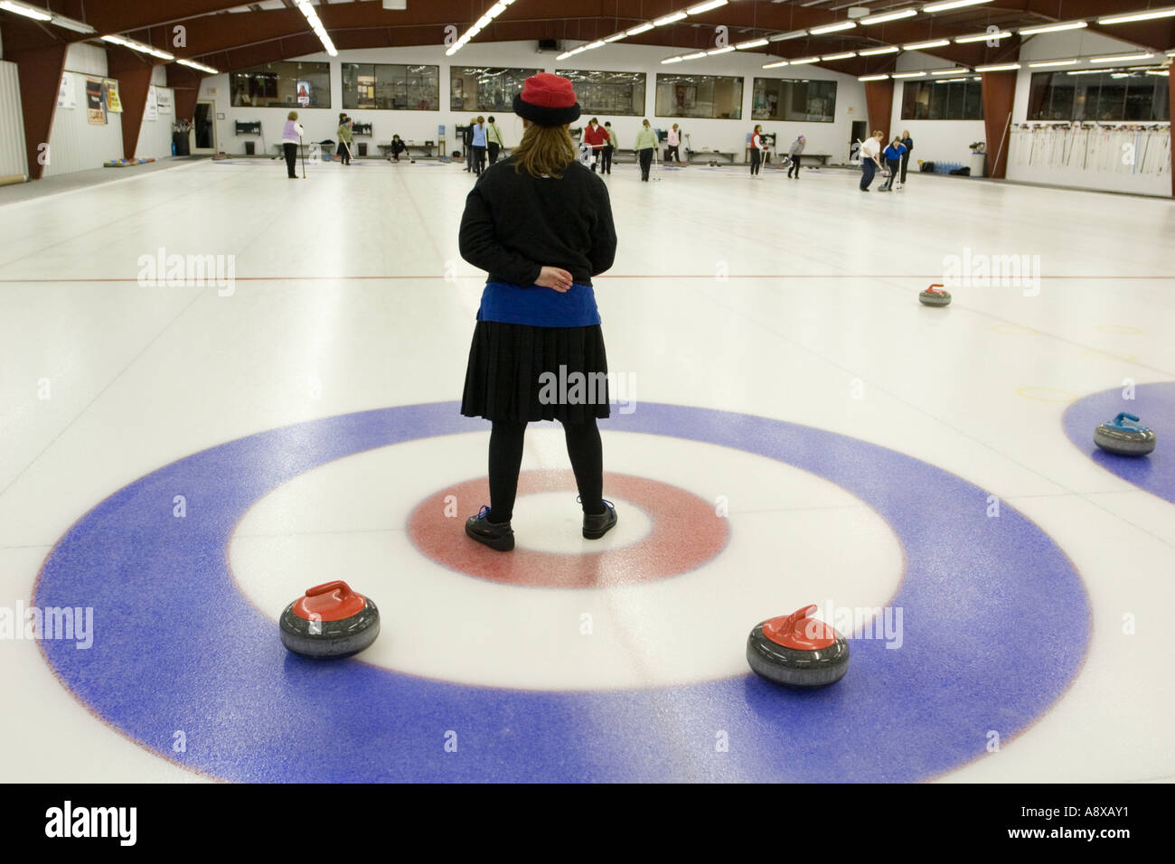 Womens curling league Utica New York Stock Photo - Alamy
