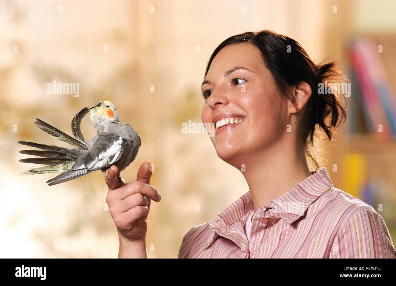 Preening woman hi-res stock photography and images - Alamy
