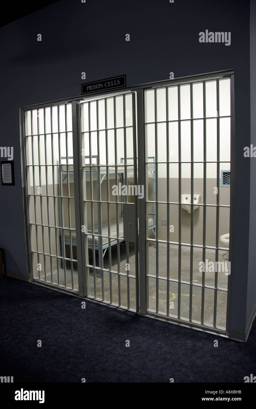 Jail cell at American Police Hall of Fame Titusville Florida FL Stock ...