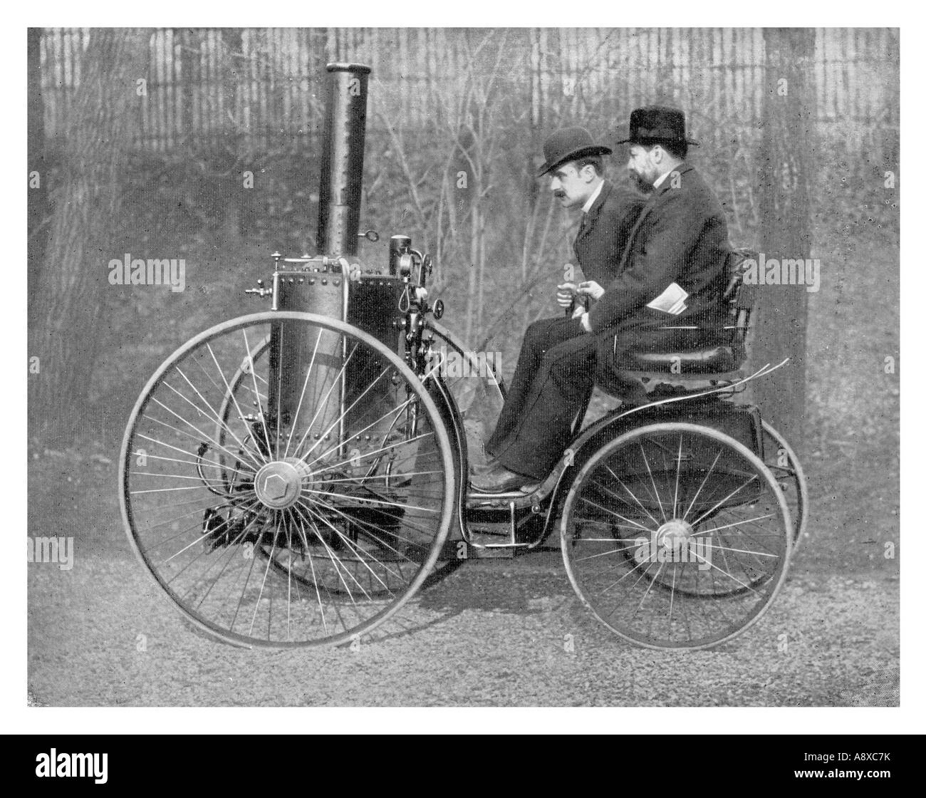 Retro car de dion Black and White Stock Photos & Images - Alamy