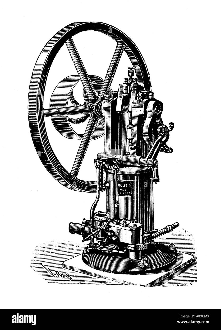 Old fashioned flywheel hi-res stock photography and images - Alamy