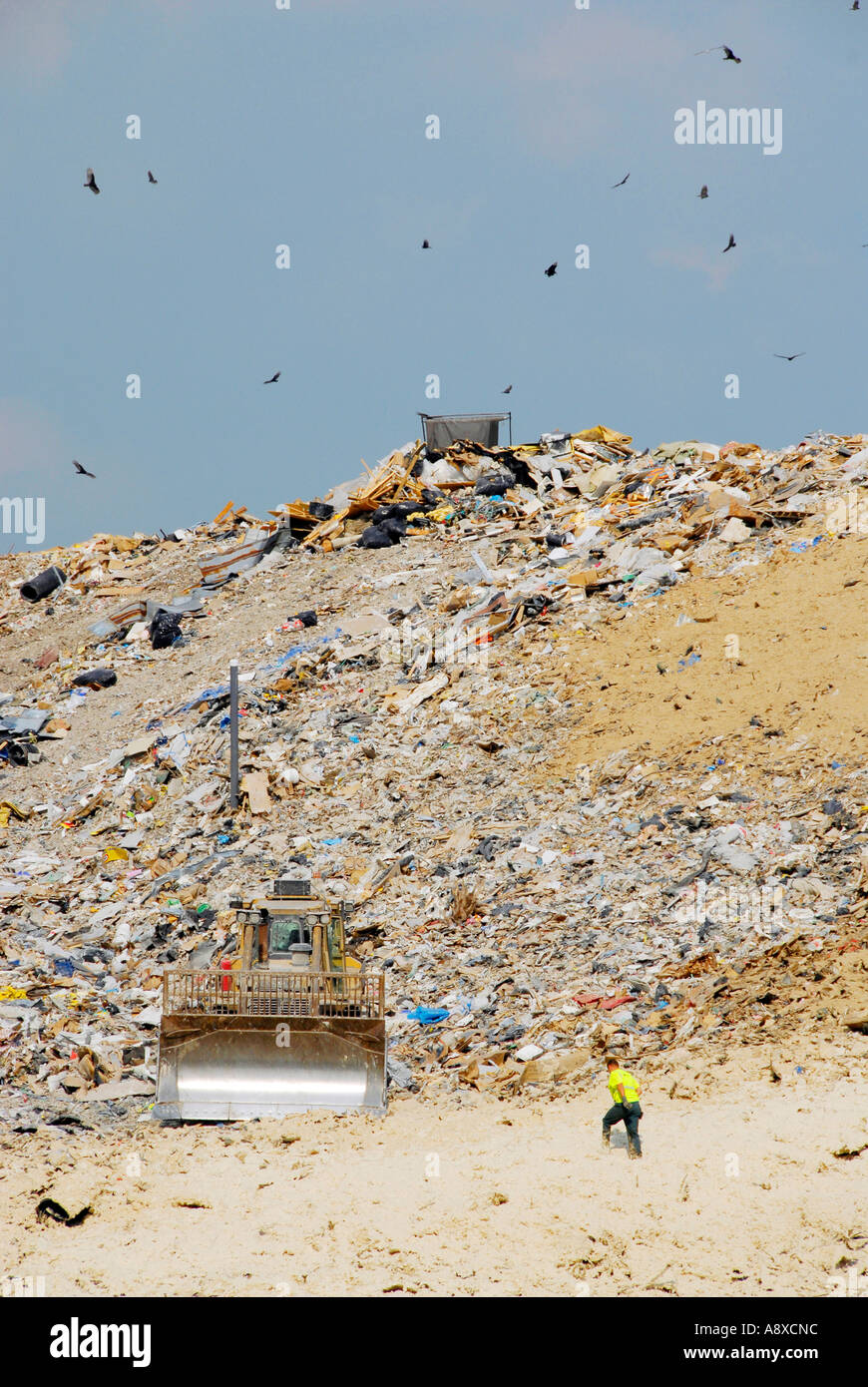 Large trash sanitary landfill neat Fort Pierce Florida FL Stock Photo ...