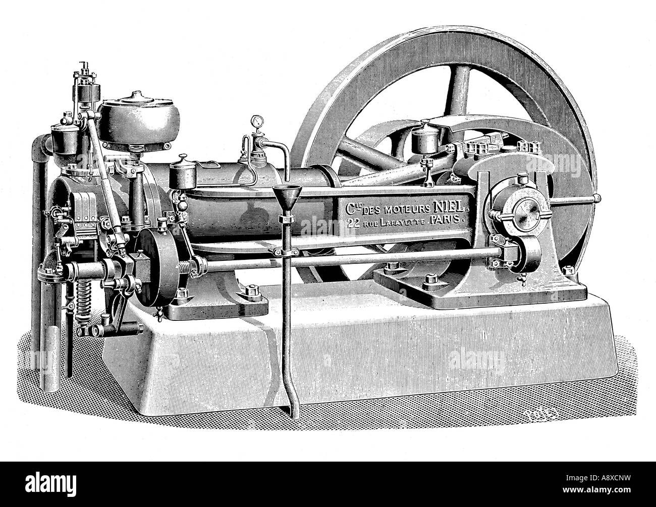 NIEL GAS BURNING ENGINE Stock Photo - Alamy