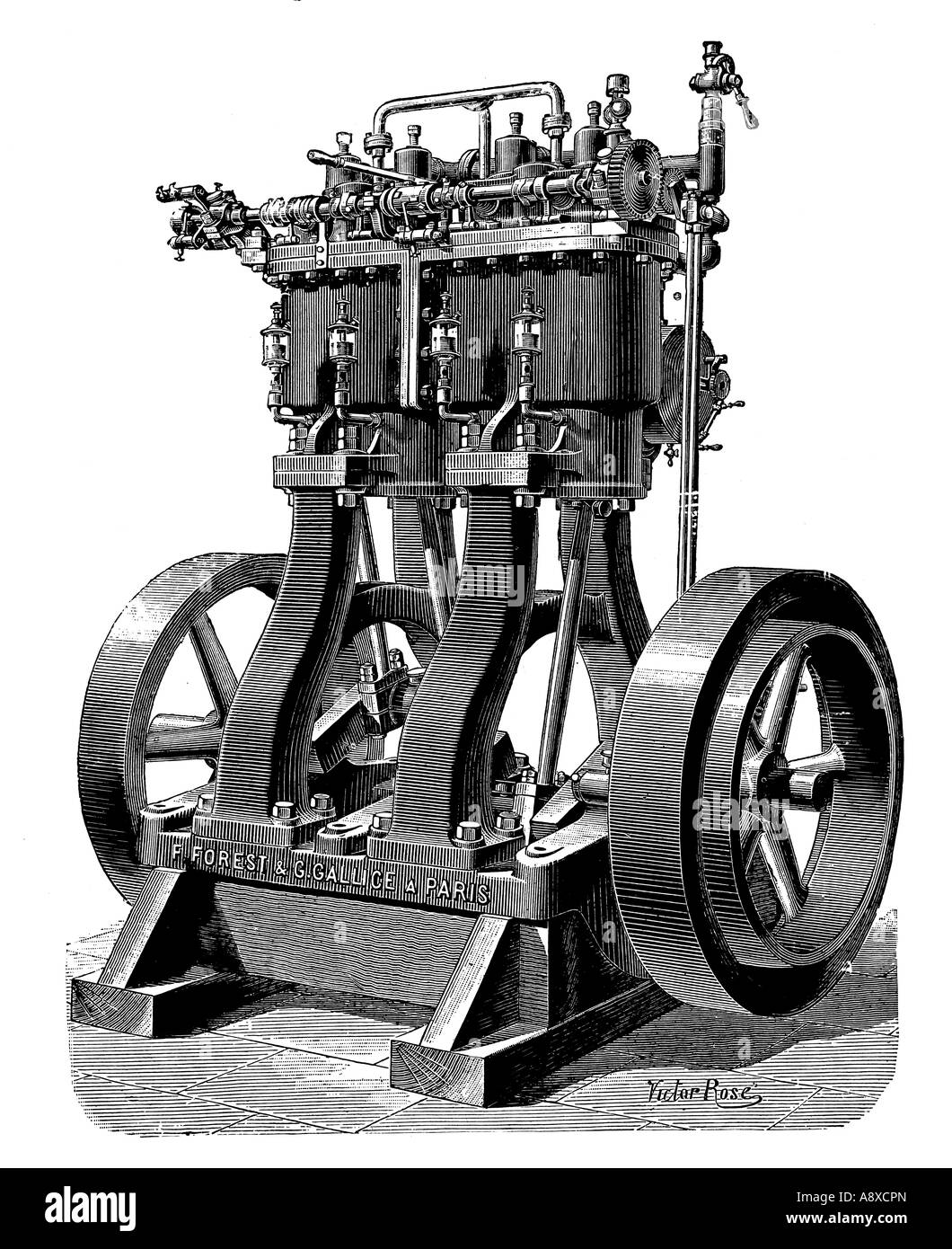 FOREST GAS BURNING ENGINE Stock Photo - Alamy