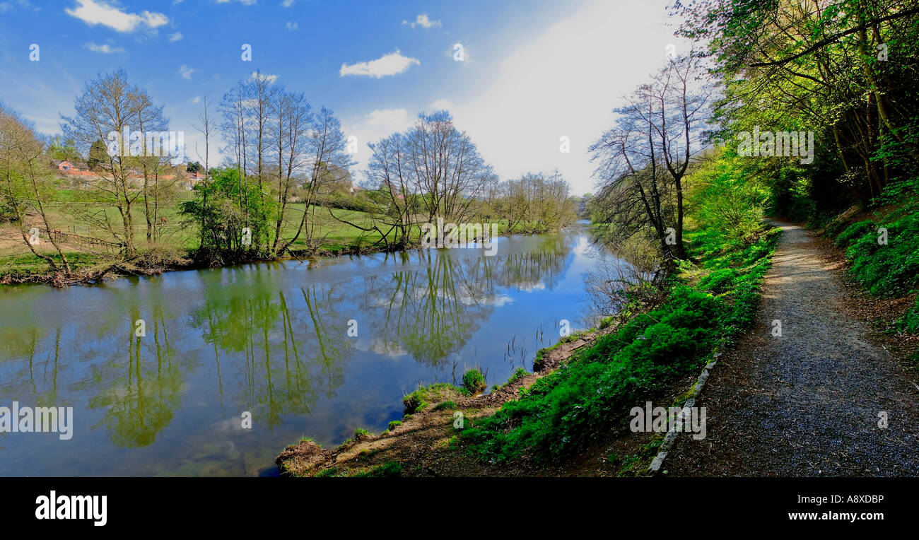 river teme ludlow shropshire england uk Stock Photo - Alamy