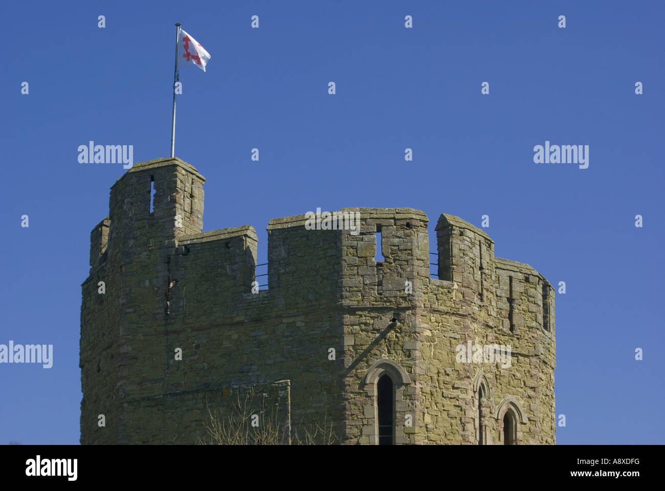tower stone turret stokesay castle shropshire england uk Stock Photo ...