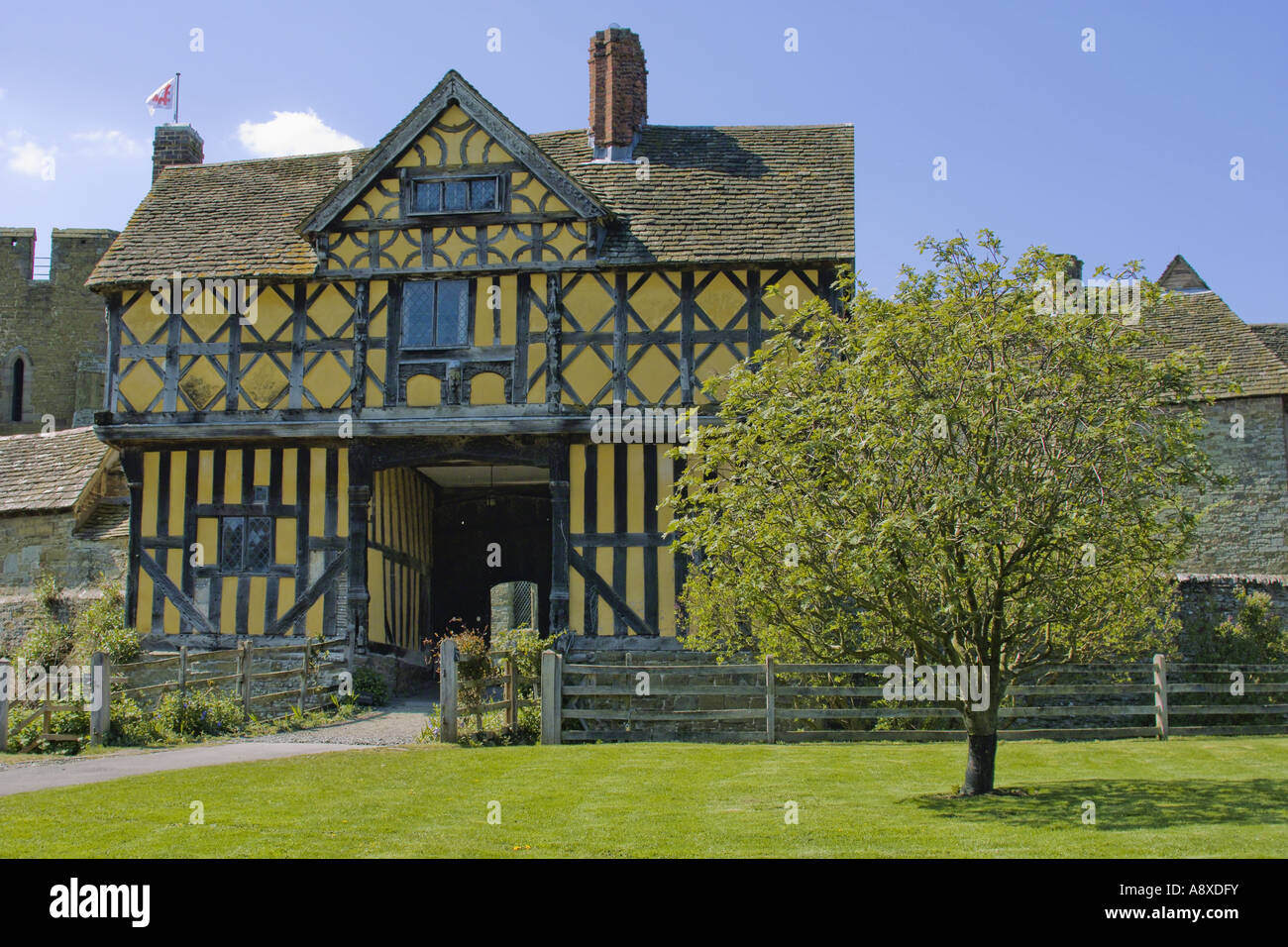 stokesay castle 13th. century fortified manor house shropshire england ...