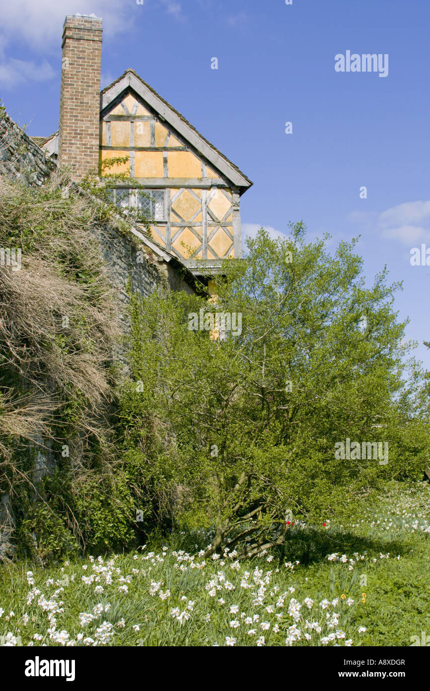 stokesay castle 13th. century fortified manor house shropshire england ...