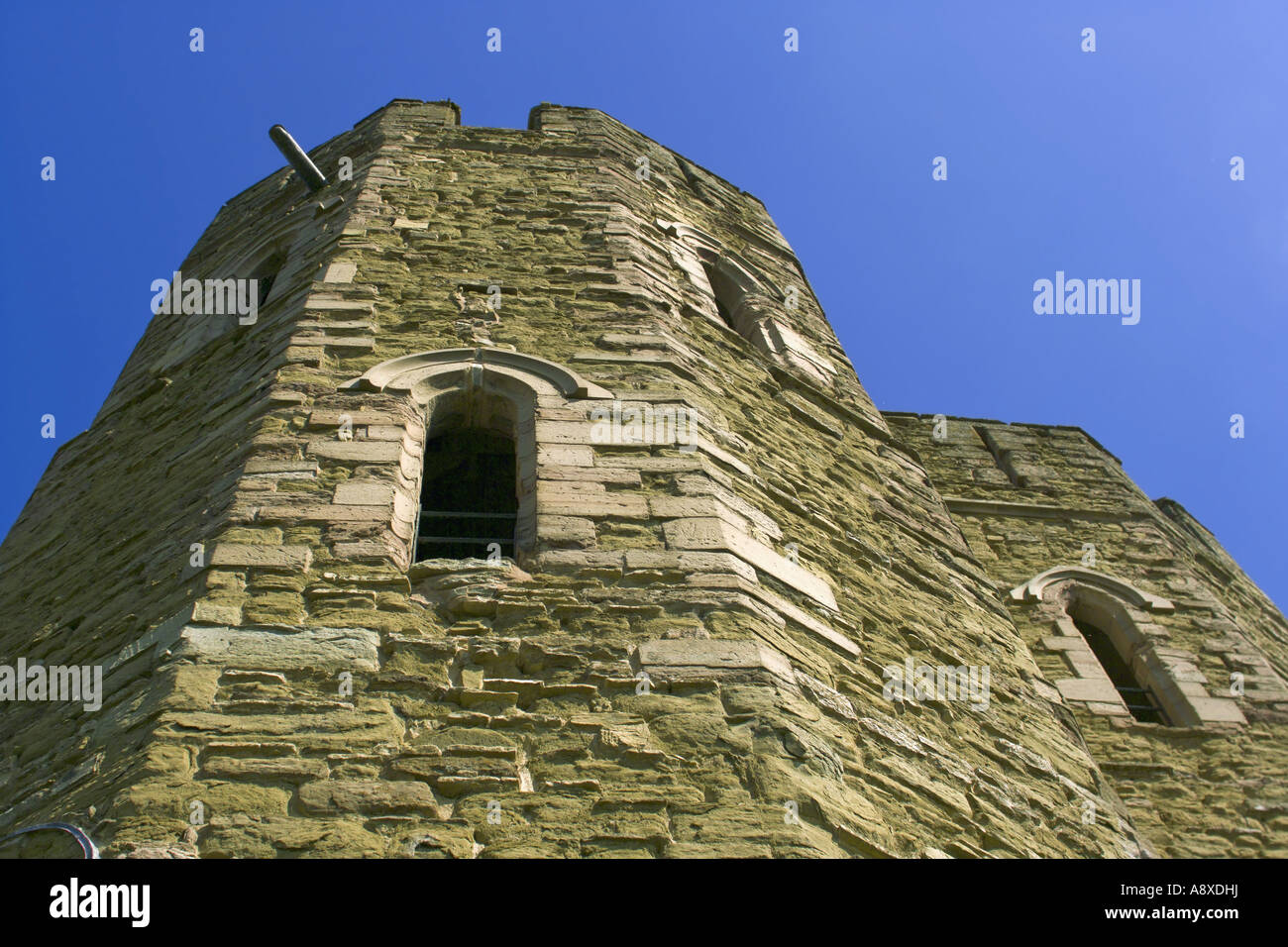 tower stone turret stokesay castle shropshire england uk Stock Photo ...