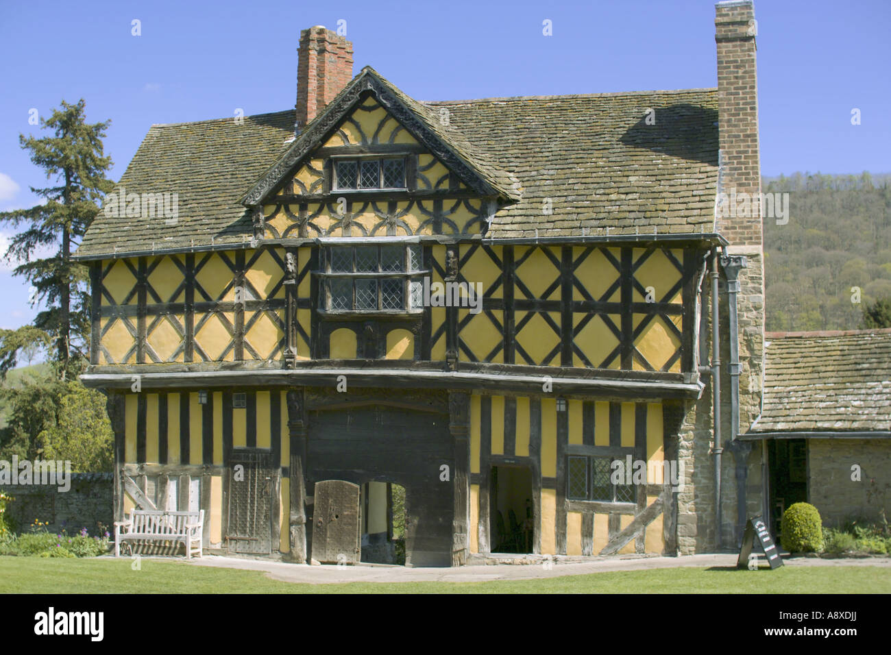 stokesay castle 13th. century fortified manor house shropshire england ...