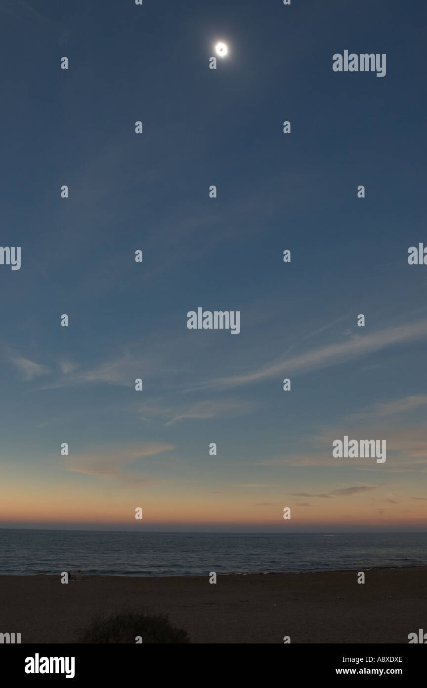 Wide field photo of the total solar eclipse of March 29, 2006, seen ...