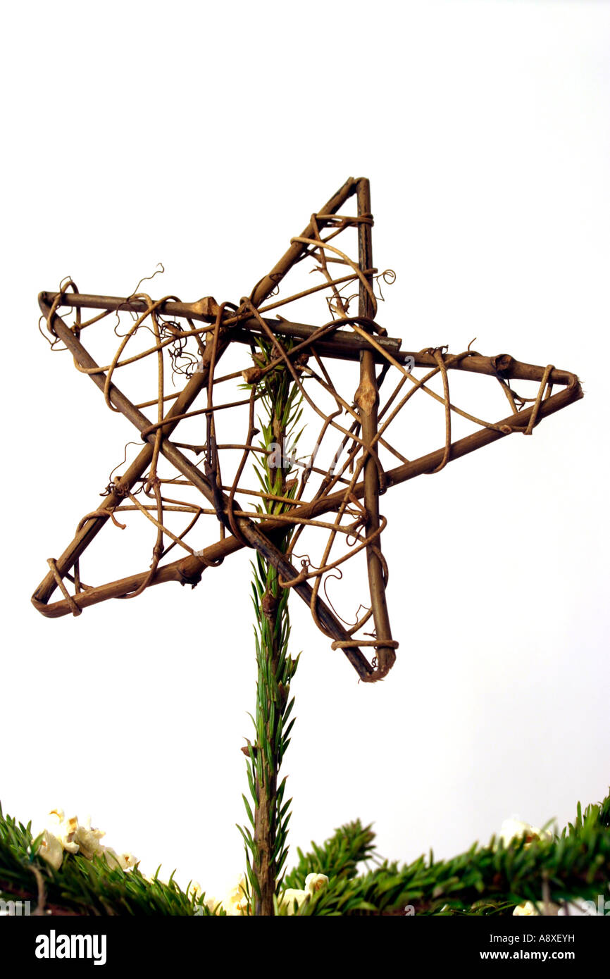star on a Christmas tree Stock Photo - Alamy