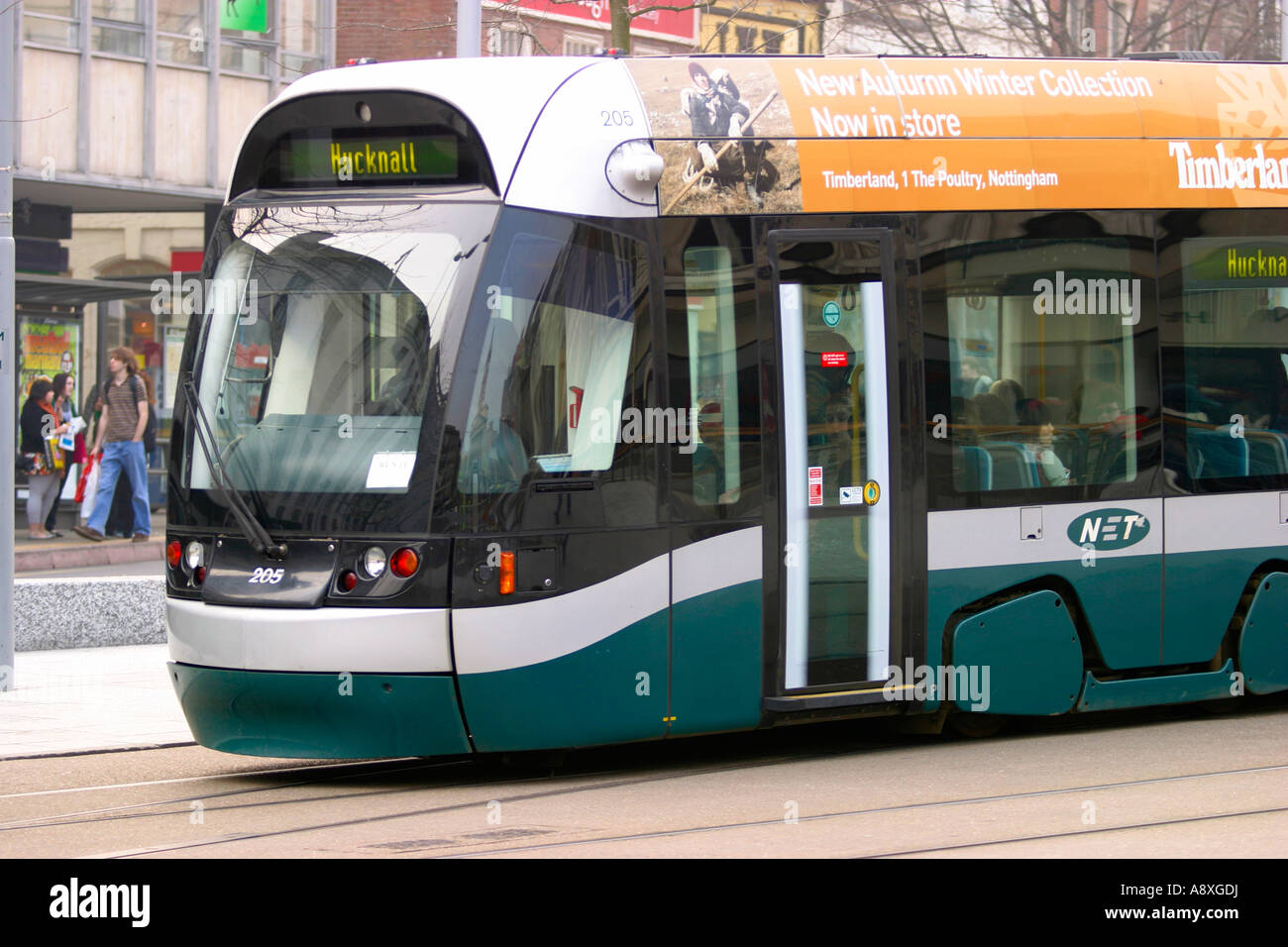 A Nottingham Tram in Nottingham's New Market Square Stock Photo - Alamy
