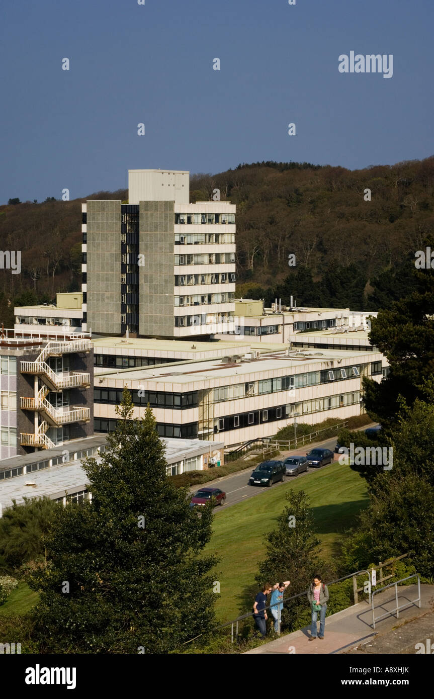 The campus of the University of Wales Aberystwyth summer afternoon ...