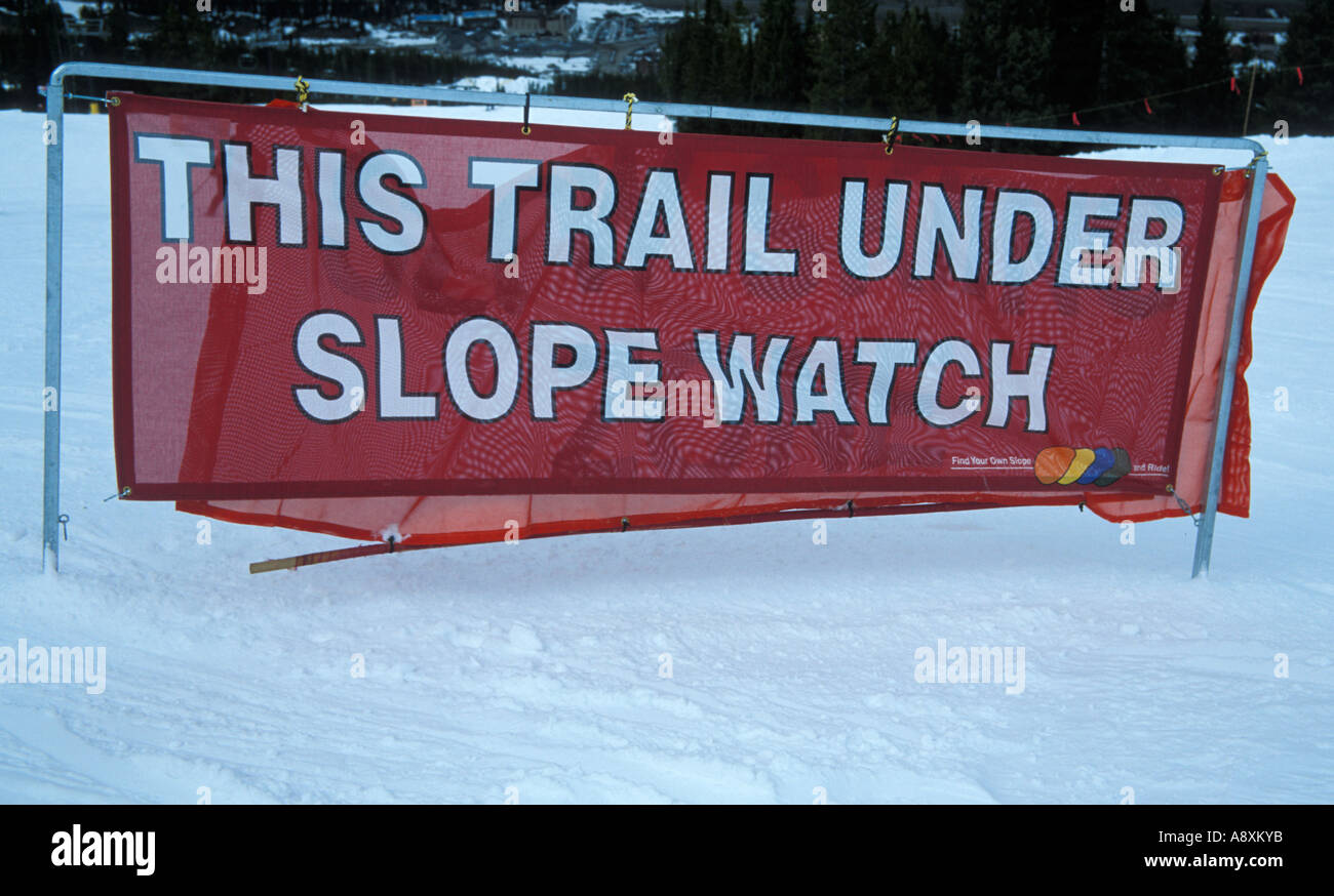 Speed trap sign Copper mountain ski resort Colorado USa Stock Photo - Alamy
