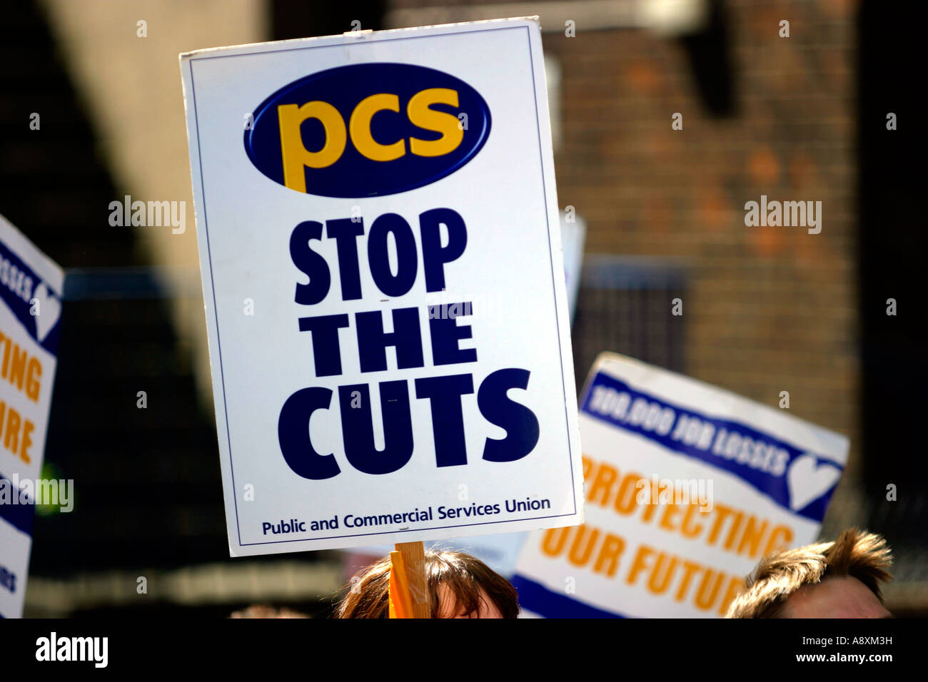 banner, PCS – stop the cuts Stock Photo - Alamy