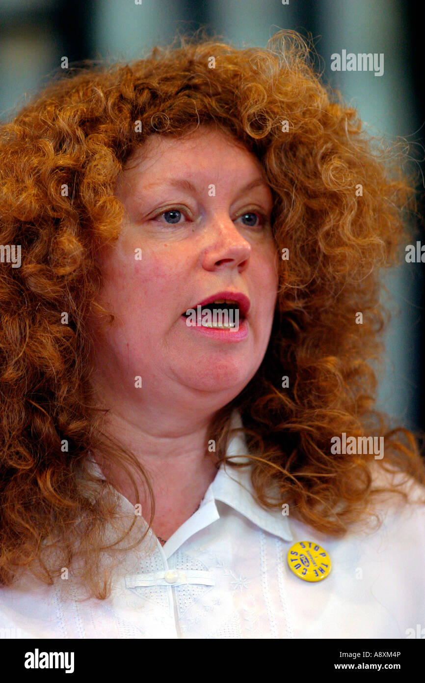 Mary Pope chairing the top table at the rally Stock Photo - Alamy
