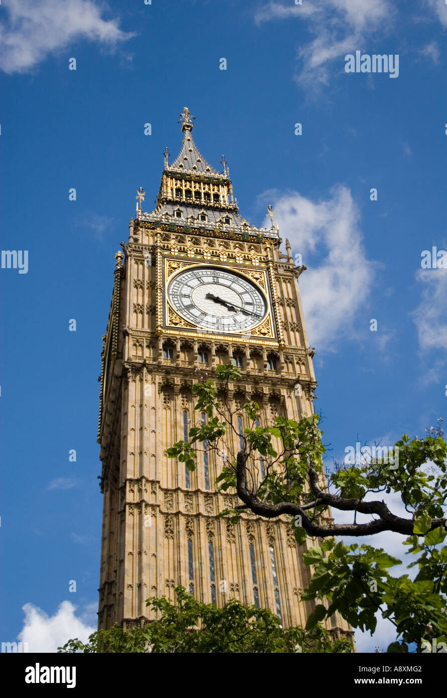 Big Ben clock tower of the Houses of Parliament London UK Stock Photo ...