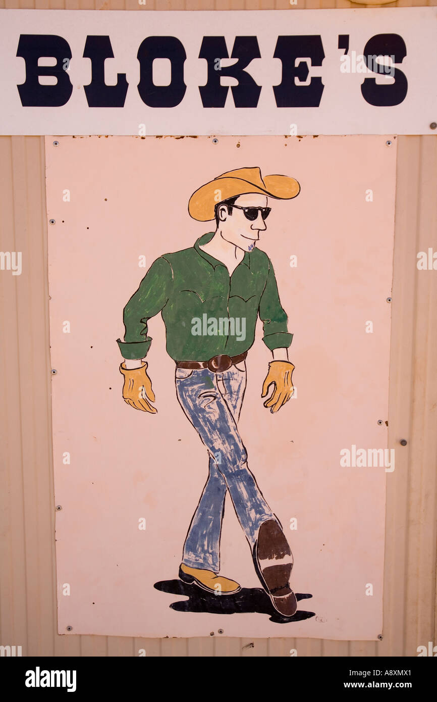 Australian Toilet Sign In The Outback Stock Photo - Alamy