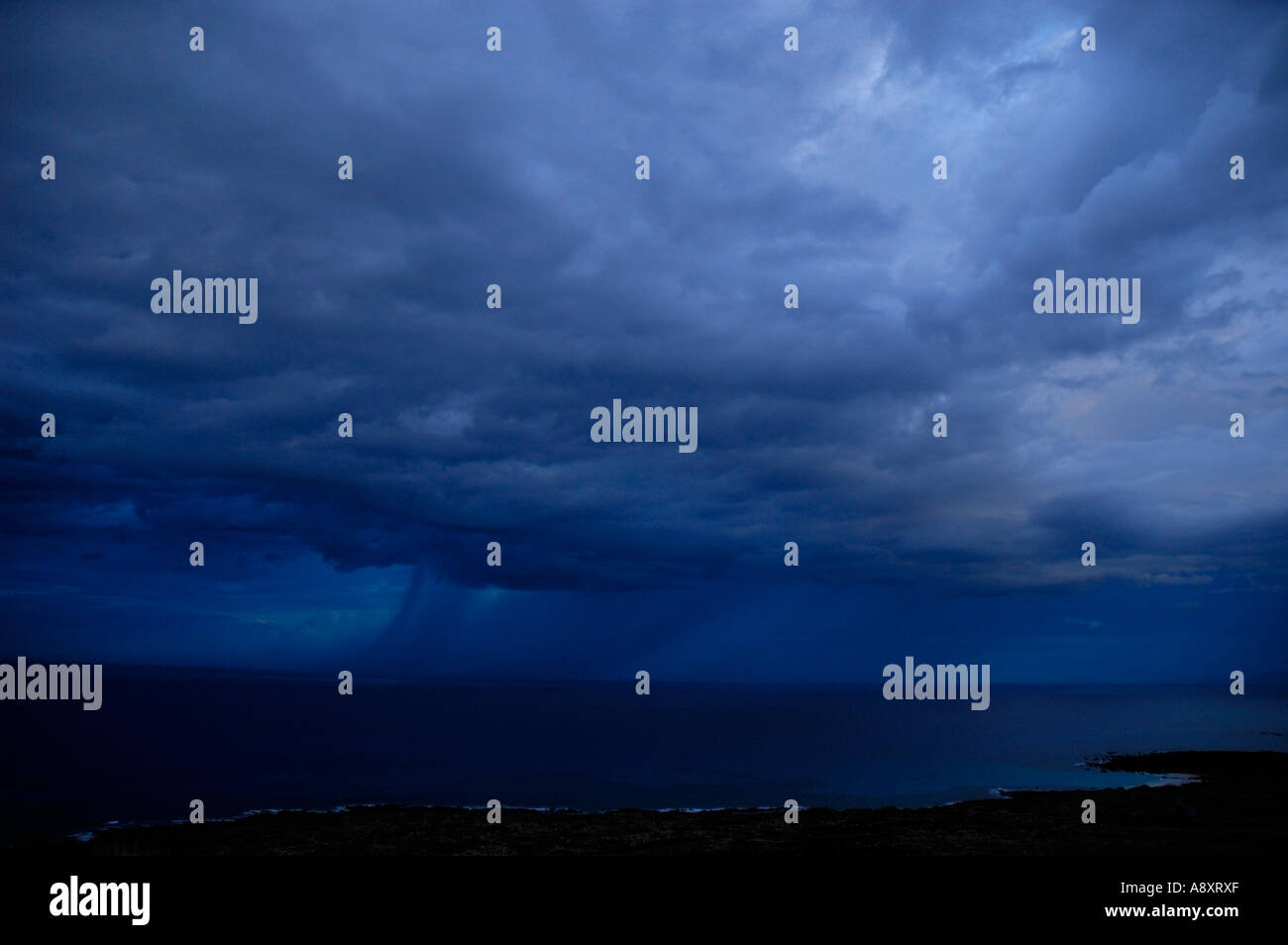 Heavy rain moves towards the south Kohala coast Sunrise The Big Island ...