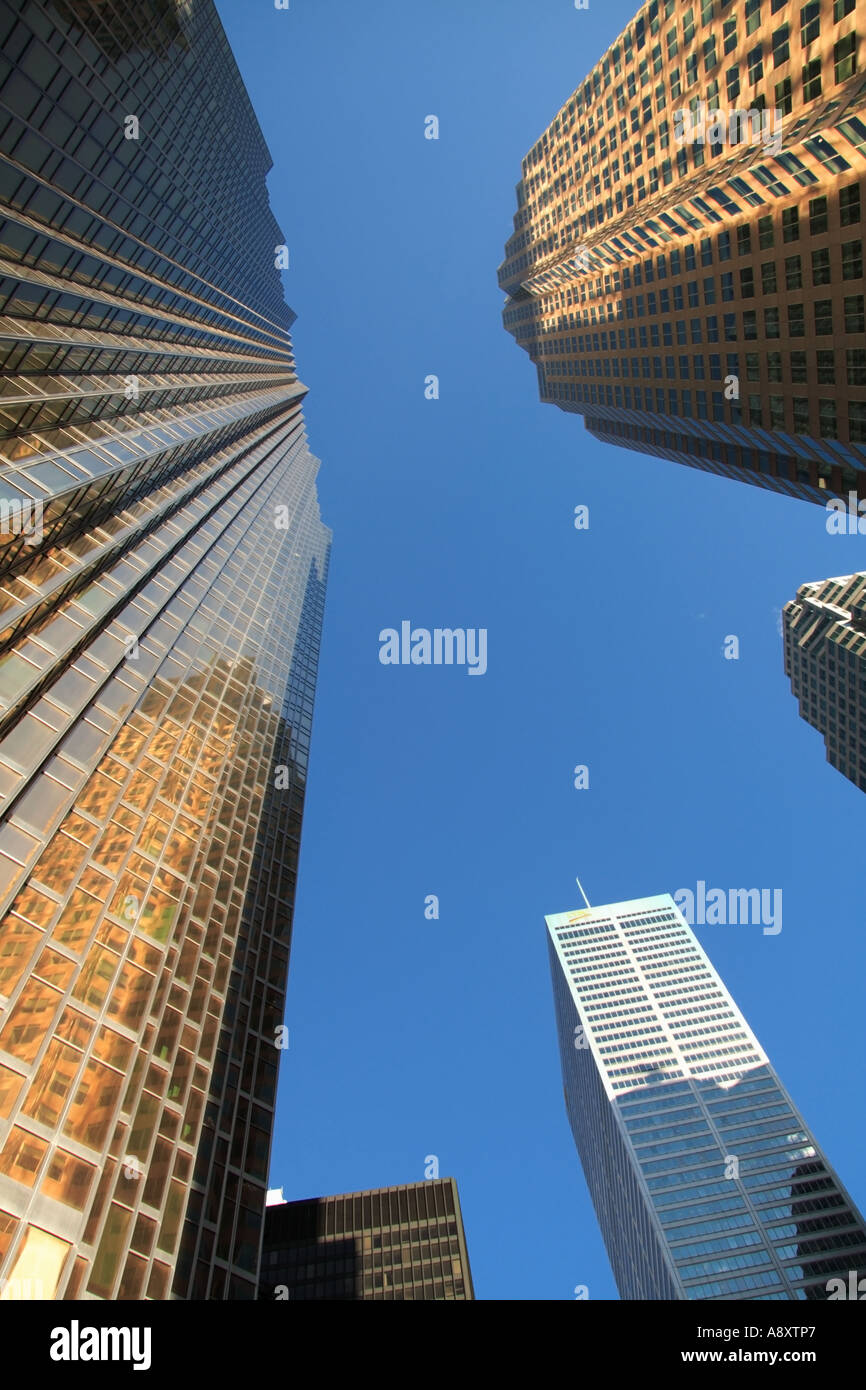 Downtown, office buildings. Large banks Stock Photo - Alamy