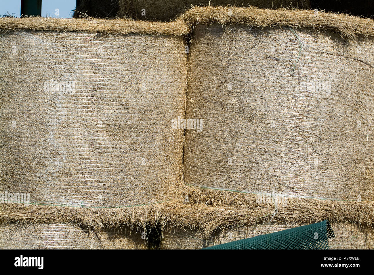 Bails of hay, straw on farm Stock Photo - Alamy