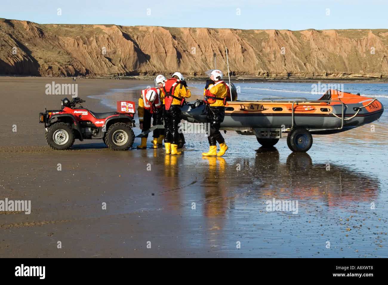 Offshore Lifeboat Returning to the station After an Exercise,on the ...