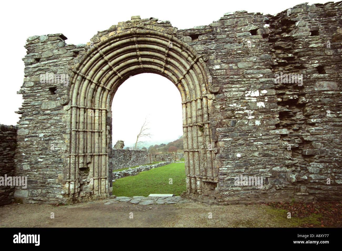 West doorway of Strata Florida Abbey built by Cistercian monks started ...