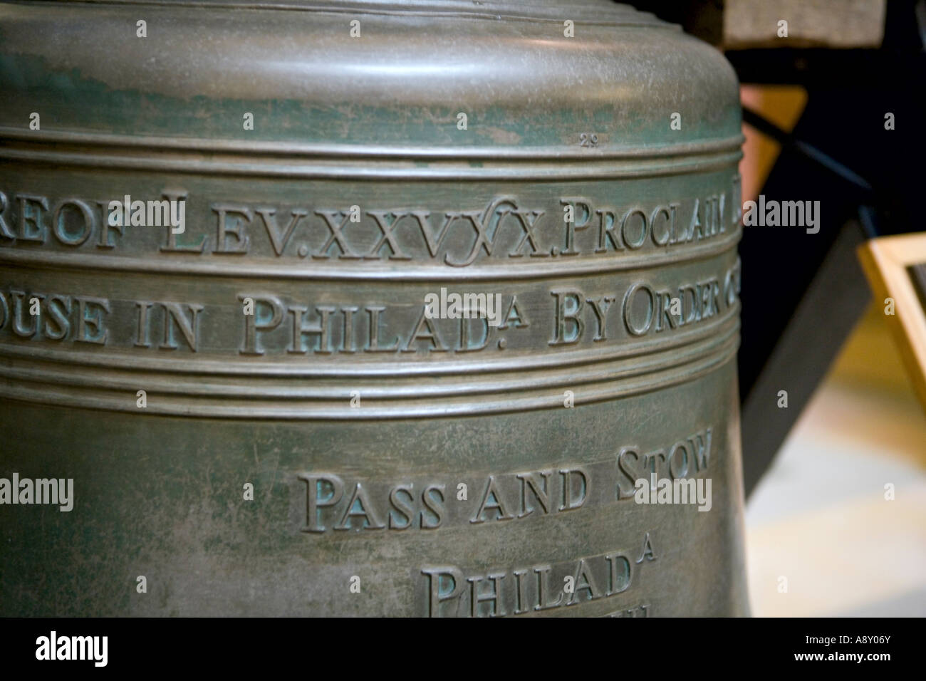 Liberty bell replica in Wisconsin state capital Stock Photo - Alamy