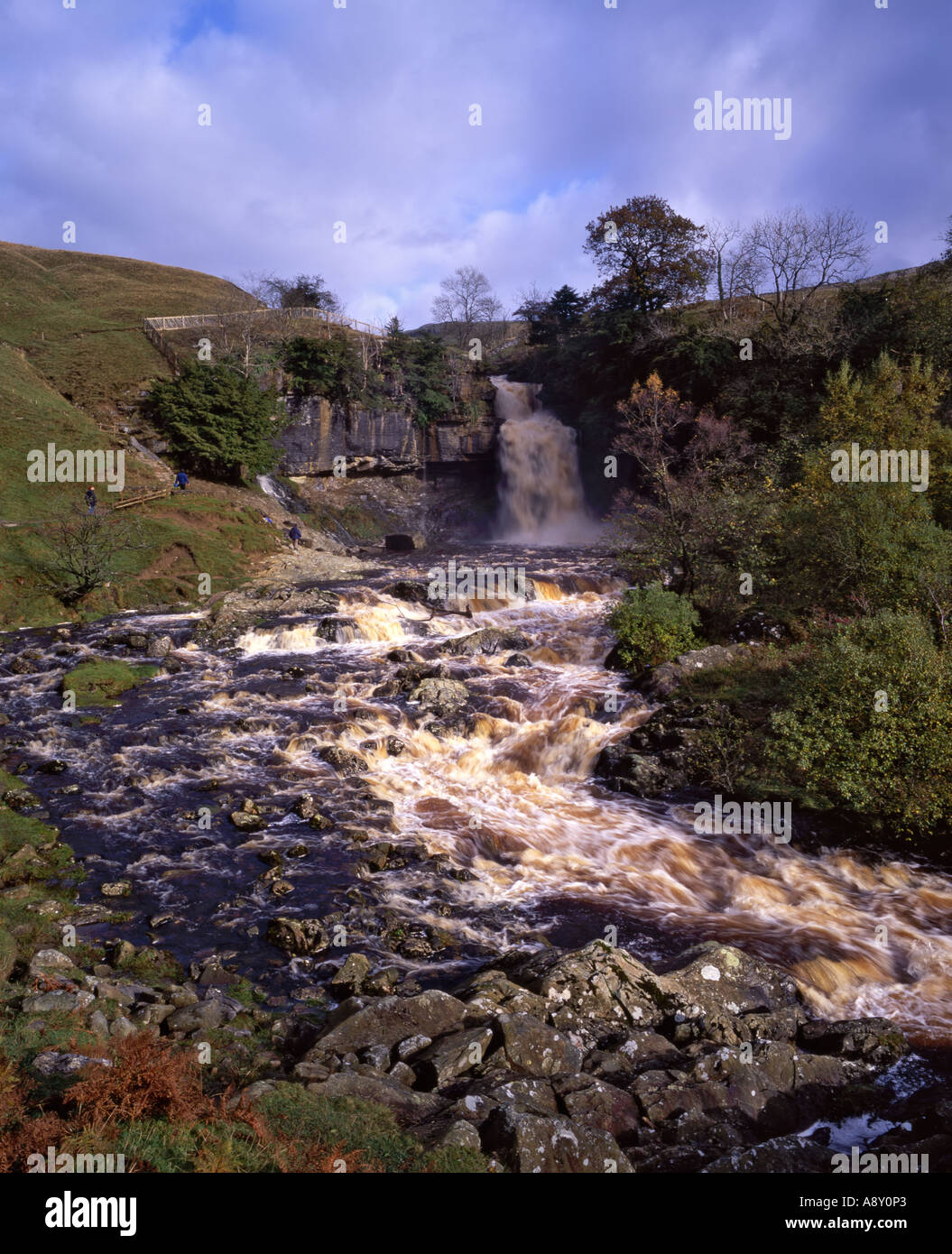 Thornton Force waterfall, river Twiss, near Ingleton, Yorkshire Dales ...
