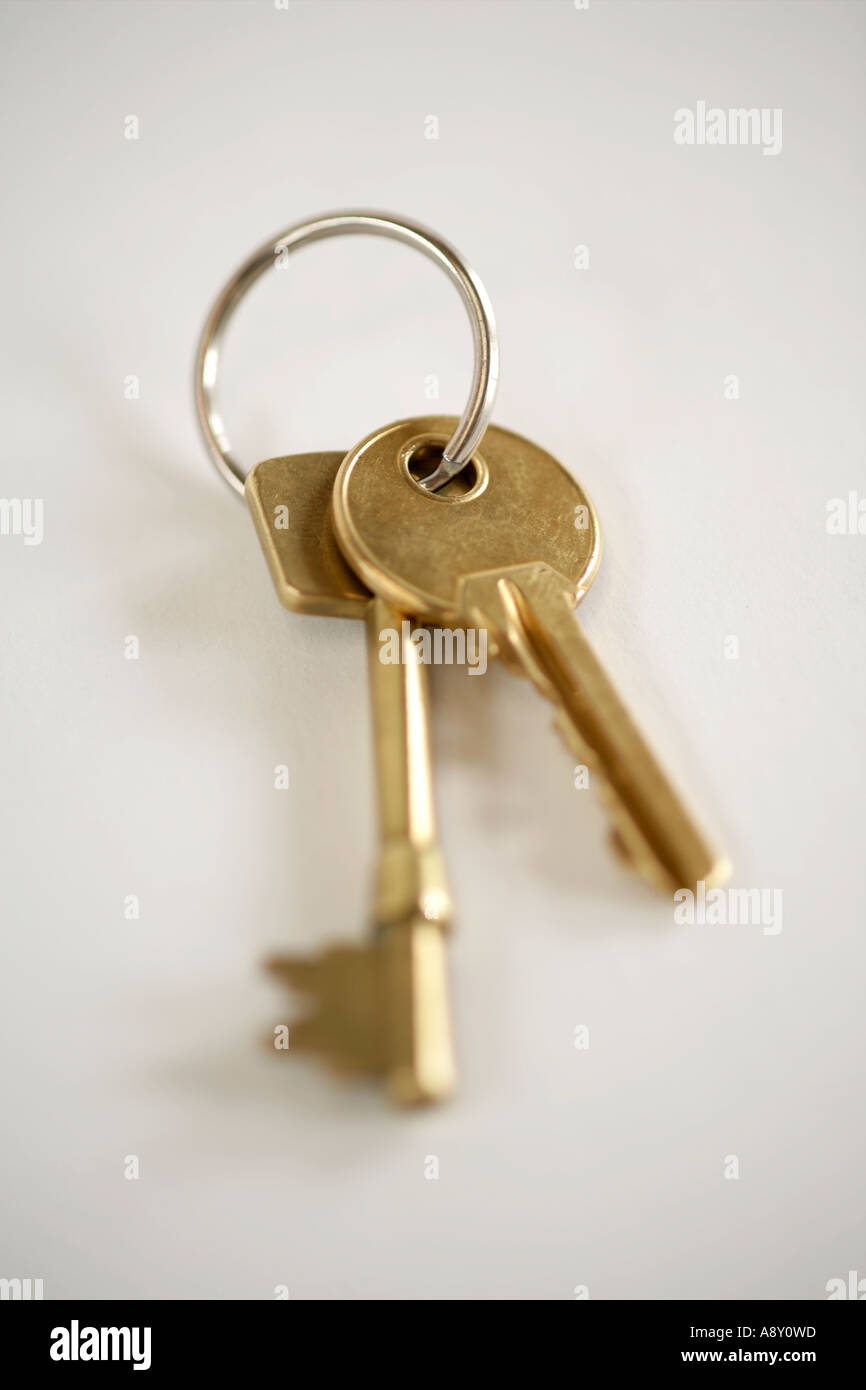 keys on a white background Stock Photo - Alamy