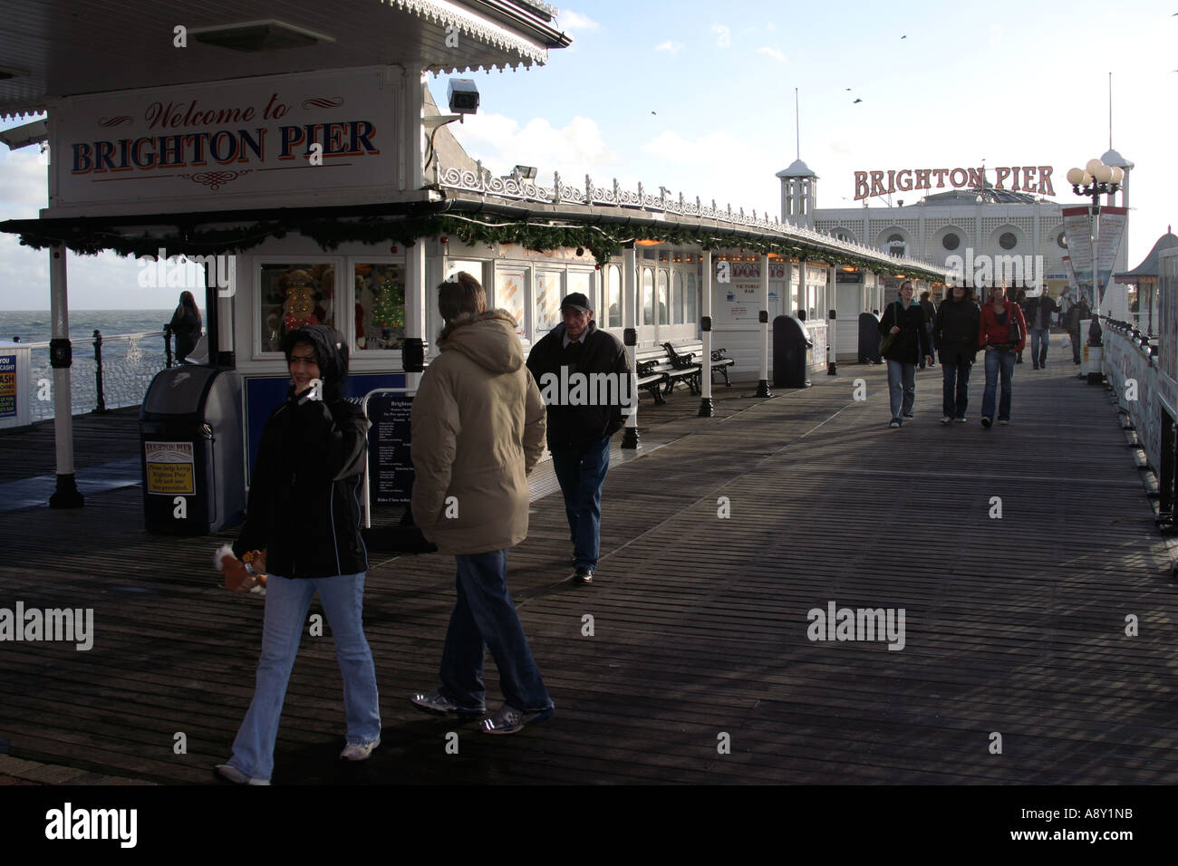 Entry of the Brighton Place Pier England United Kingdom UK Stock Photo ...